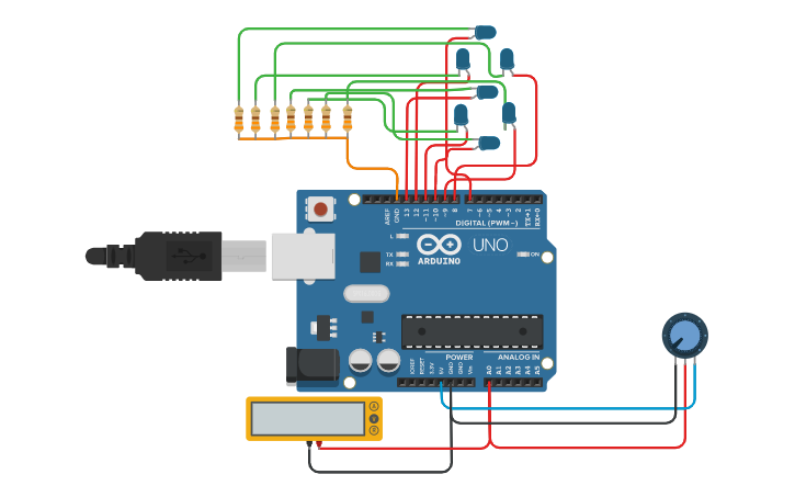 Circuit design TP de Montaje Stepancich - Tinkercad