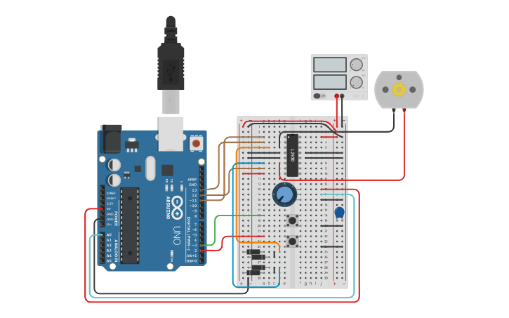 Circuit design Senior Design Motor | Tinkercad