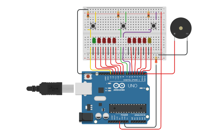 Circuit design Super Passa ou Repassa - Karine - Tinkercad