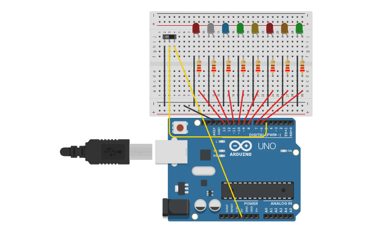 Circuit design Simulacion3.1 arduino - Tinkercad