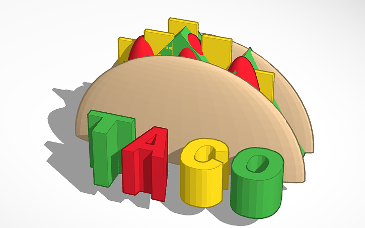 3D design TACO'S FOR VEGATARIANS!!!! - Tinkercad