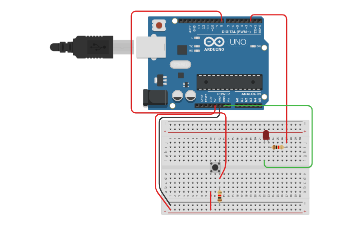 Circuit design codigo morse | Tinkercad