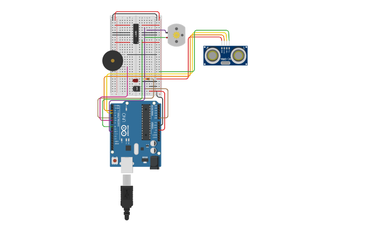 Circuit Design Water Level Sensor Tinkercad