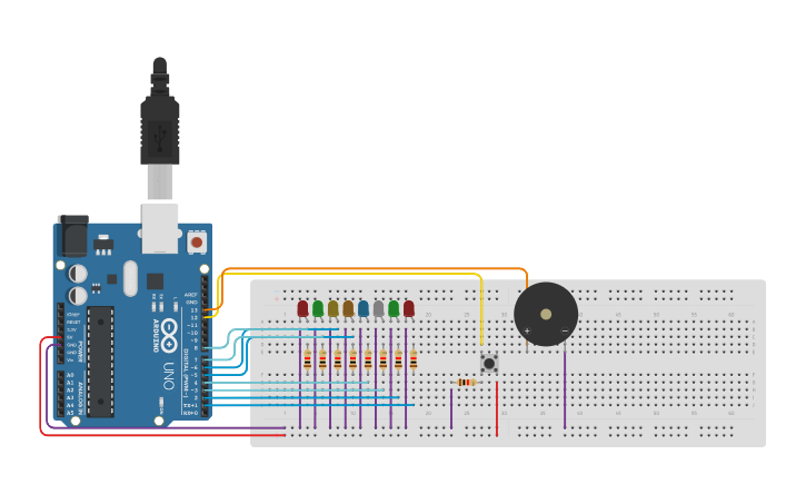 Circuit Design Buzzer Pushbutton Control Tinkercad