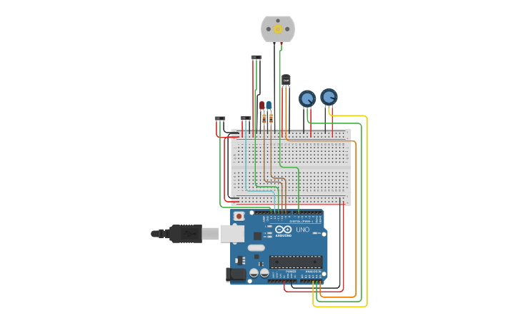 Circuit design HVAC | Tinkercad