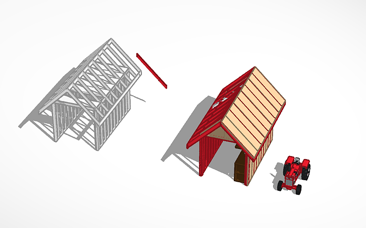3D design 8'X10' Garage - Tinkercad