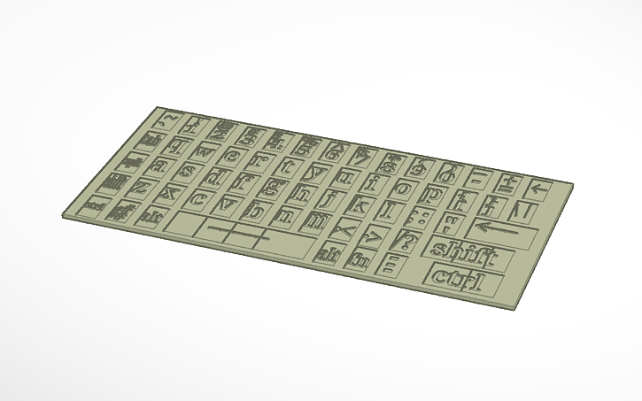 3D design keyboard - Tinkercad