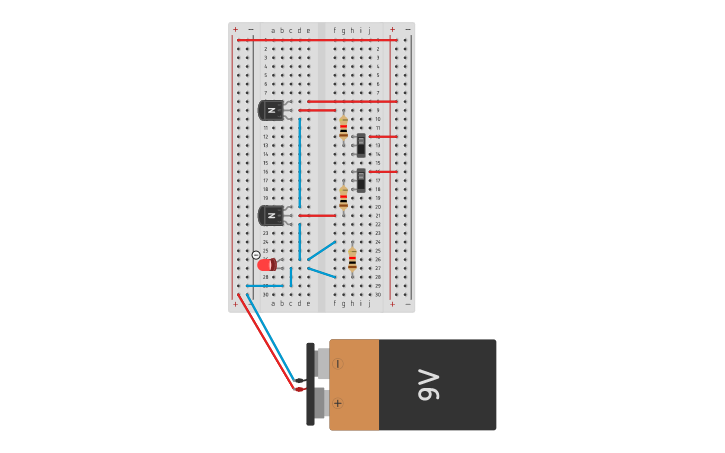 Circuit design AND Gate | Tinkercad