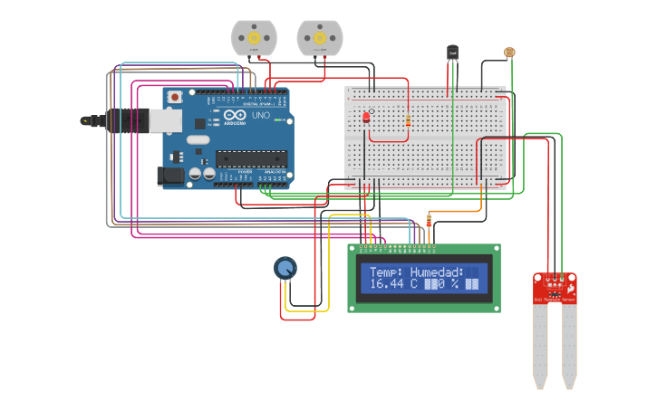 Circuit design Sistema de riego Grupo4 - Tinkercad