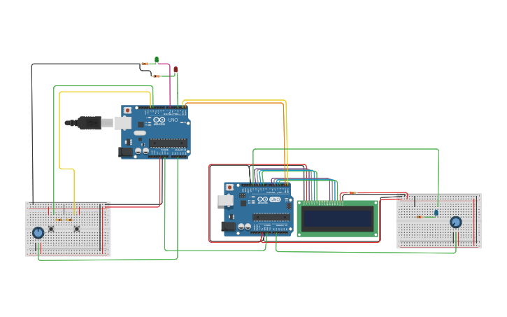 Circuit design LCD et liaison série | Tinkercad