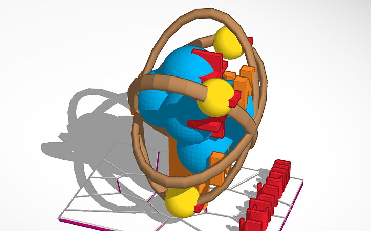 3d Design Lithium Atom Joe Tinkercad