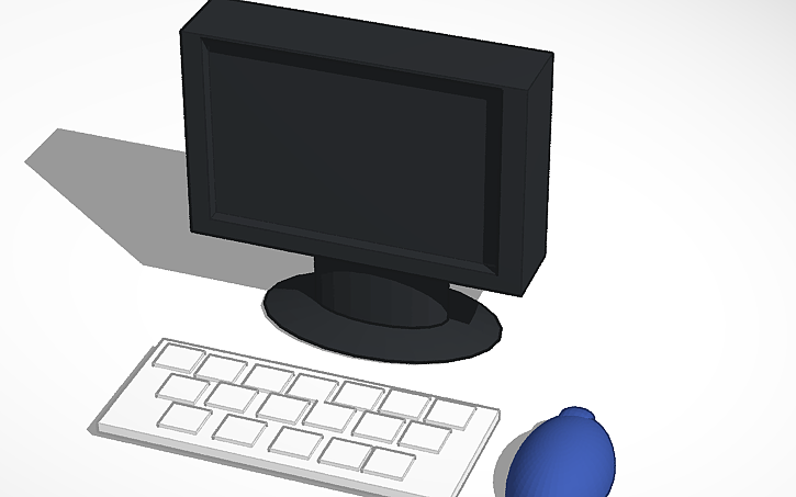 3D design computer keyboard and mouse - Tinkercad