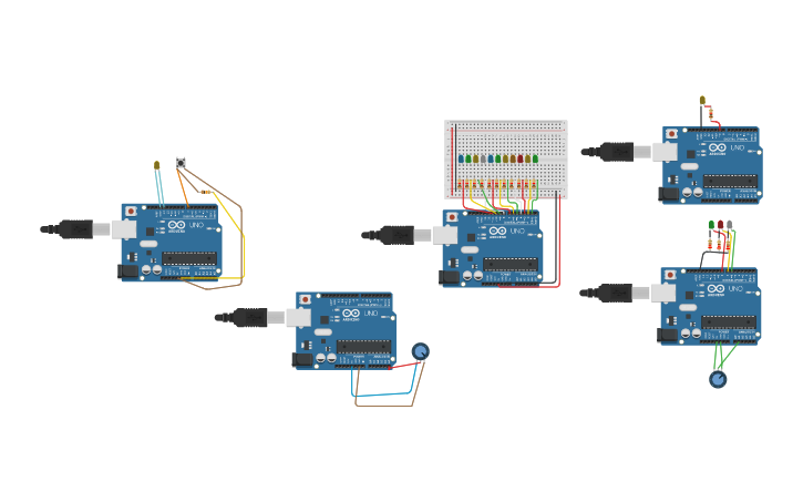 Circuit design Arduino (Prácticas 8,9,10,11,12) Alonso, Aviles, Hernández - Tinkercad