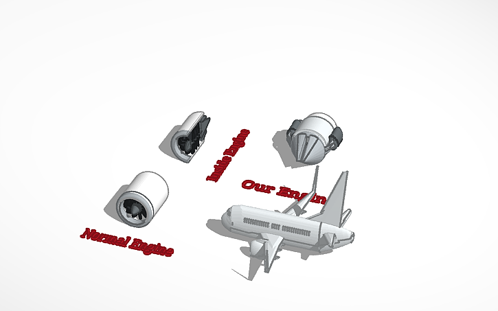 3d Design Airways Jet Engine Model Tinkercad