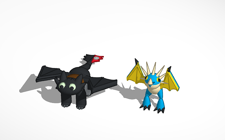 3D design Toothless - Tinkercad