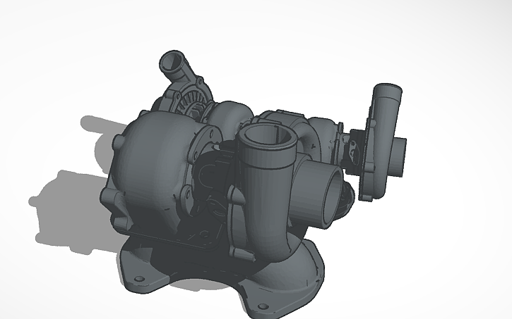 3D design BIG TURBO /w dual and single turbos - Tinkercad