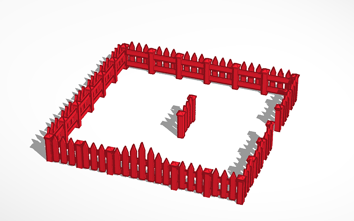 3d Design Matthew Paproski Fence Tinkercad