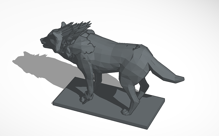 3D design link as a wolf - Tinkercad