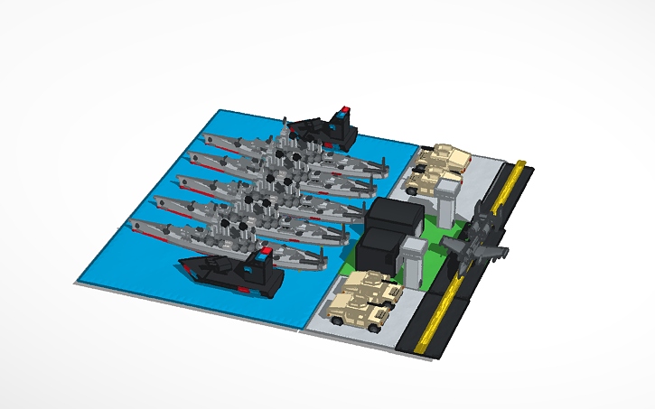 3D design military base - Tinkercad