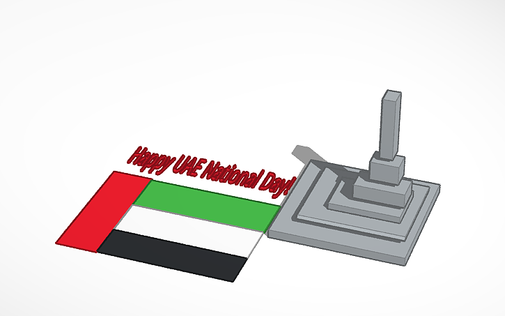 3D design UAE National Day - Tinkercad