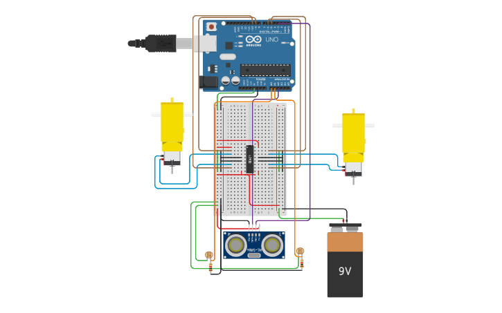 Circuit design Corona Robot Embed | Tinkercad