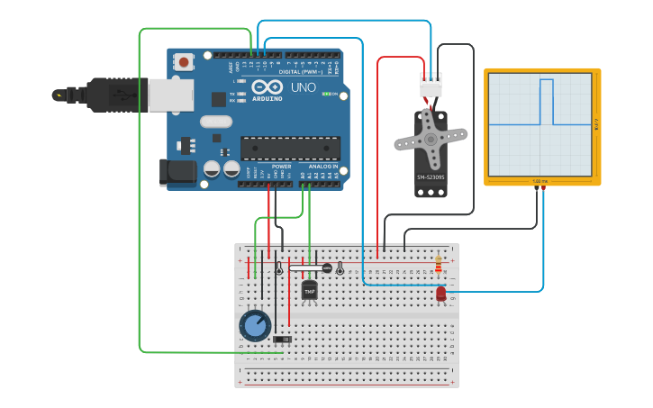 Circuit Design Sensor And Actuator Tinkercad