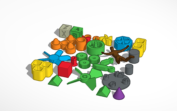 3D design kids toy pack - Tinkercad