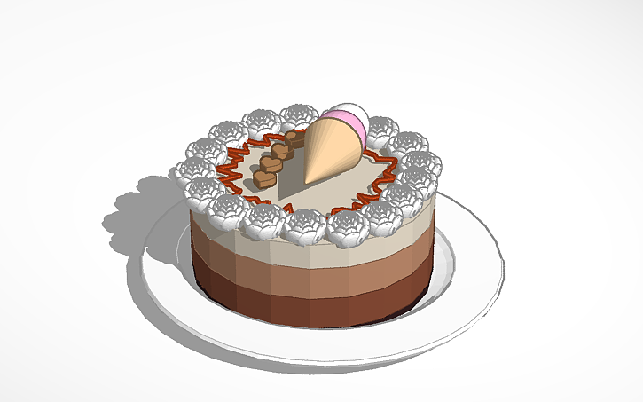 3D design Postre o pastel delicioso... - Tinkercad