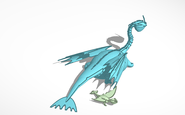 3D design Httyd Scauldron and baby - Tinkercad