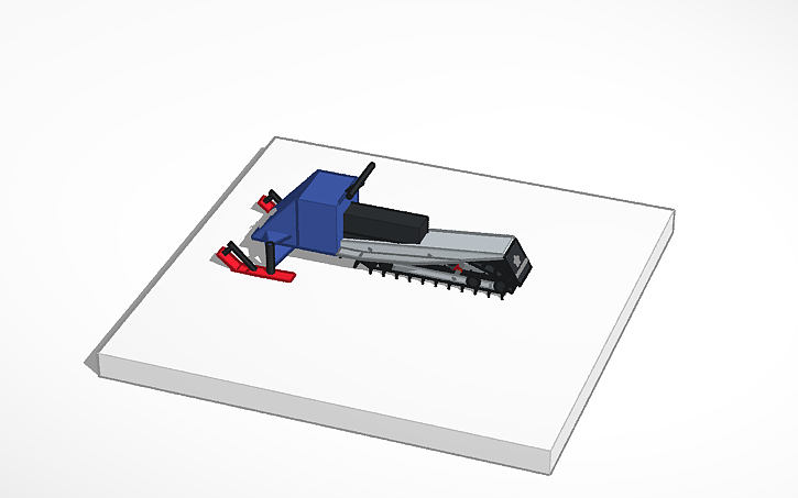 3D design snowmobile - Tinkercad