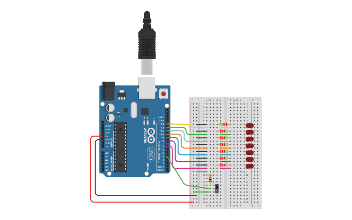 Circuit design Entradas digitales Pos - Tinkercad