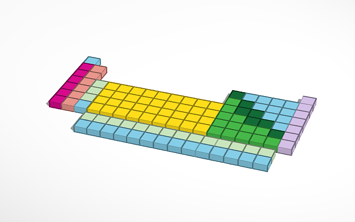 3D design Periodic table - Tinkercad
