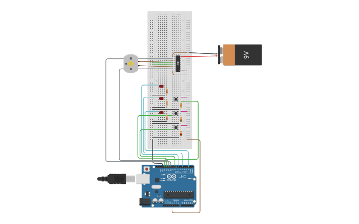 Circuit design Proyecto Ascensor Marcucci - Tinkercad