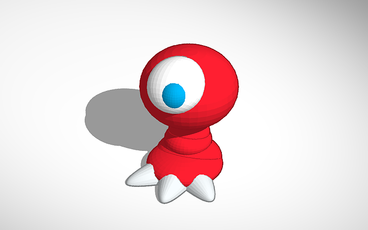 3D design One Eyed Red Monster | Tinkercad