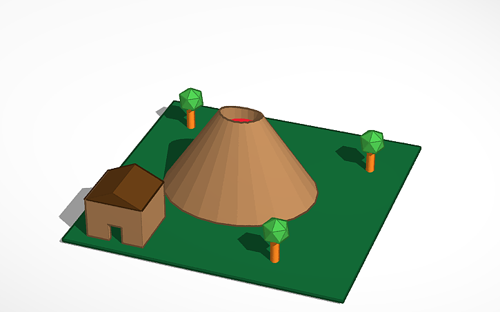 3D design Volcano - Tinkercad