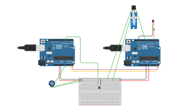 Circuit Design Copy Of Connect 2 Arduinos With I2c Tinkercad