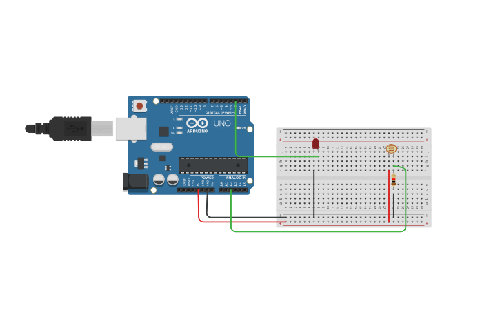 Circuit design 2020 Module 1: Lesson 5 - Task 2 - FSR W LED - Tinkercad