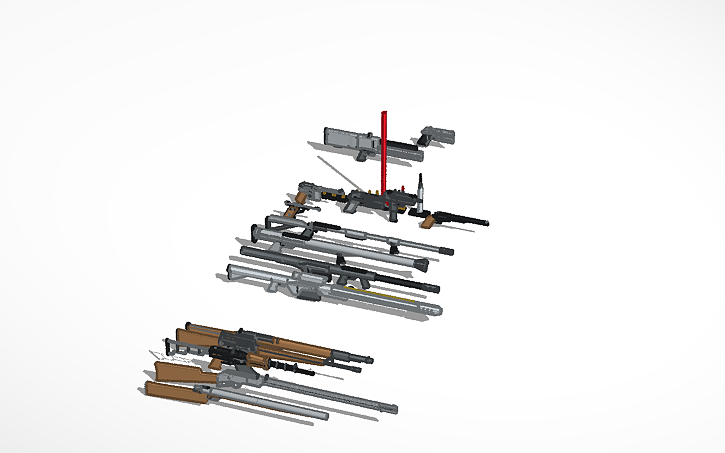 3D design guns. :3 | Tinkercad