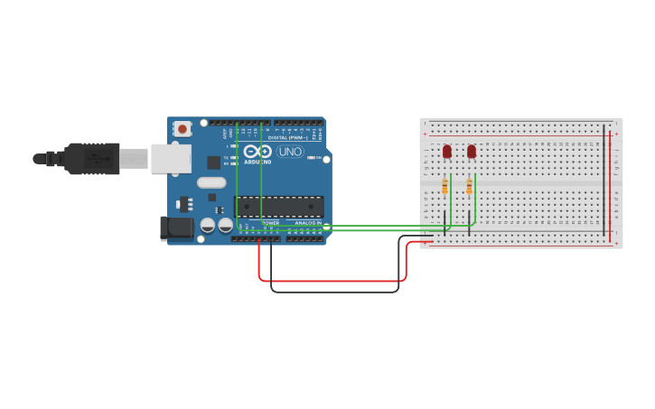 Circuit design TP1 - Exercice 2 - Partie 1 - Tinkercad