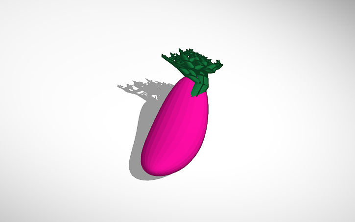 3D design eggplant - Tinkercad
