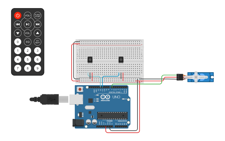 Circuit Design Car Barrier Tinkercad