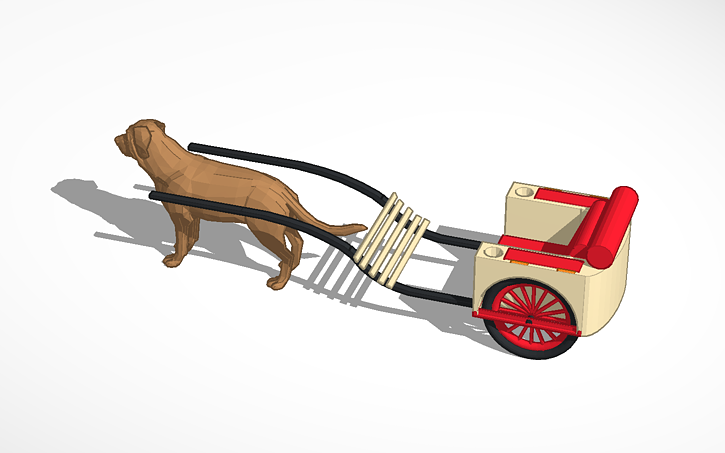 3D design Dog Cart 2.0 - Tinkercad
