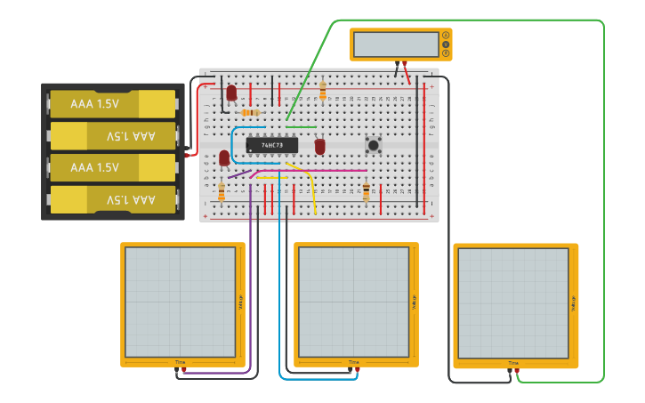 Circuit Design Flip Flop J K Contador Botão Tinkercad