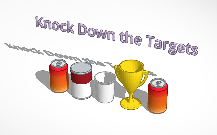 3D design Knock Down the Targets - Tinkercad