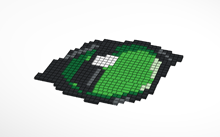 3D design Cat Eye Pixel Art (V1) | Tinkercad
