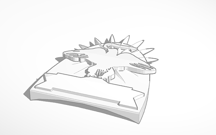 3D design Eagle Shako Plate - Tinkercad