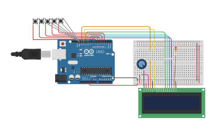 Circuit design Digital Voting System - Tinkercad