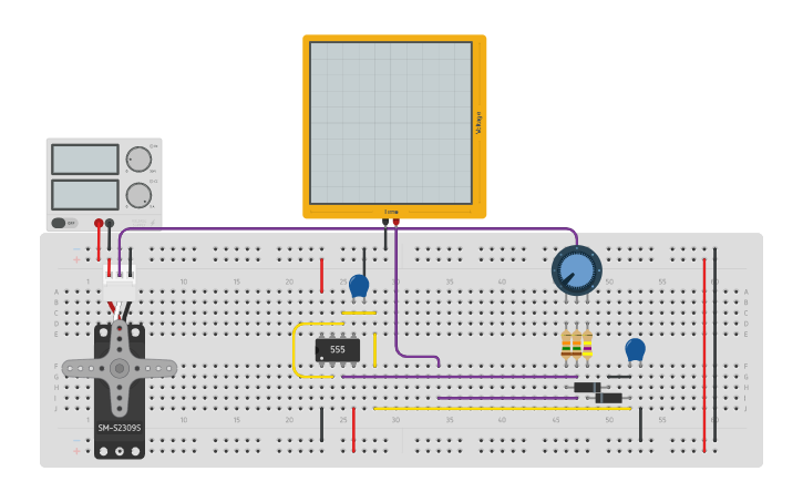 Circuit Design 555 Servo Controller Tinkercad