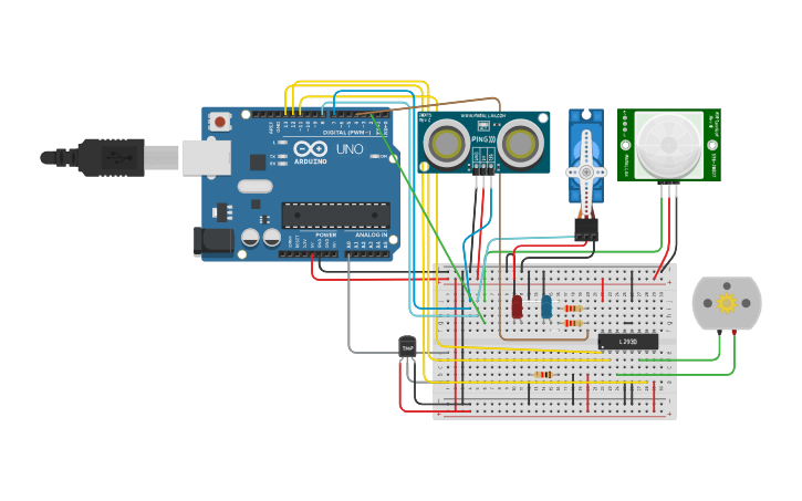 Circuit design Zadanie zaliczeniowe | Tinkercad