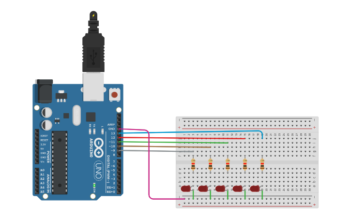 Circuit design Desafio 1 | Tinkercad